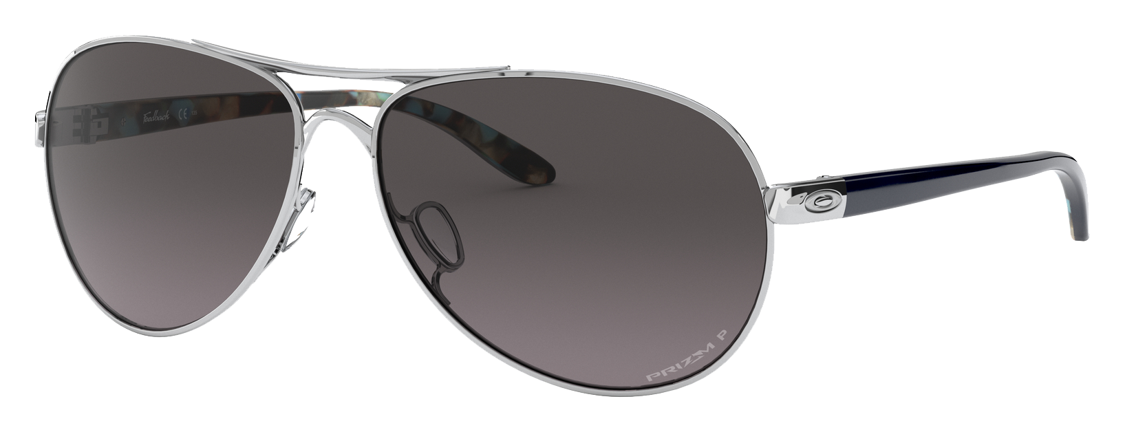 Oakley Feedback OO4079 Prizm Grey Gradient Metal Sunglasses for Ladies ...